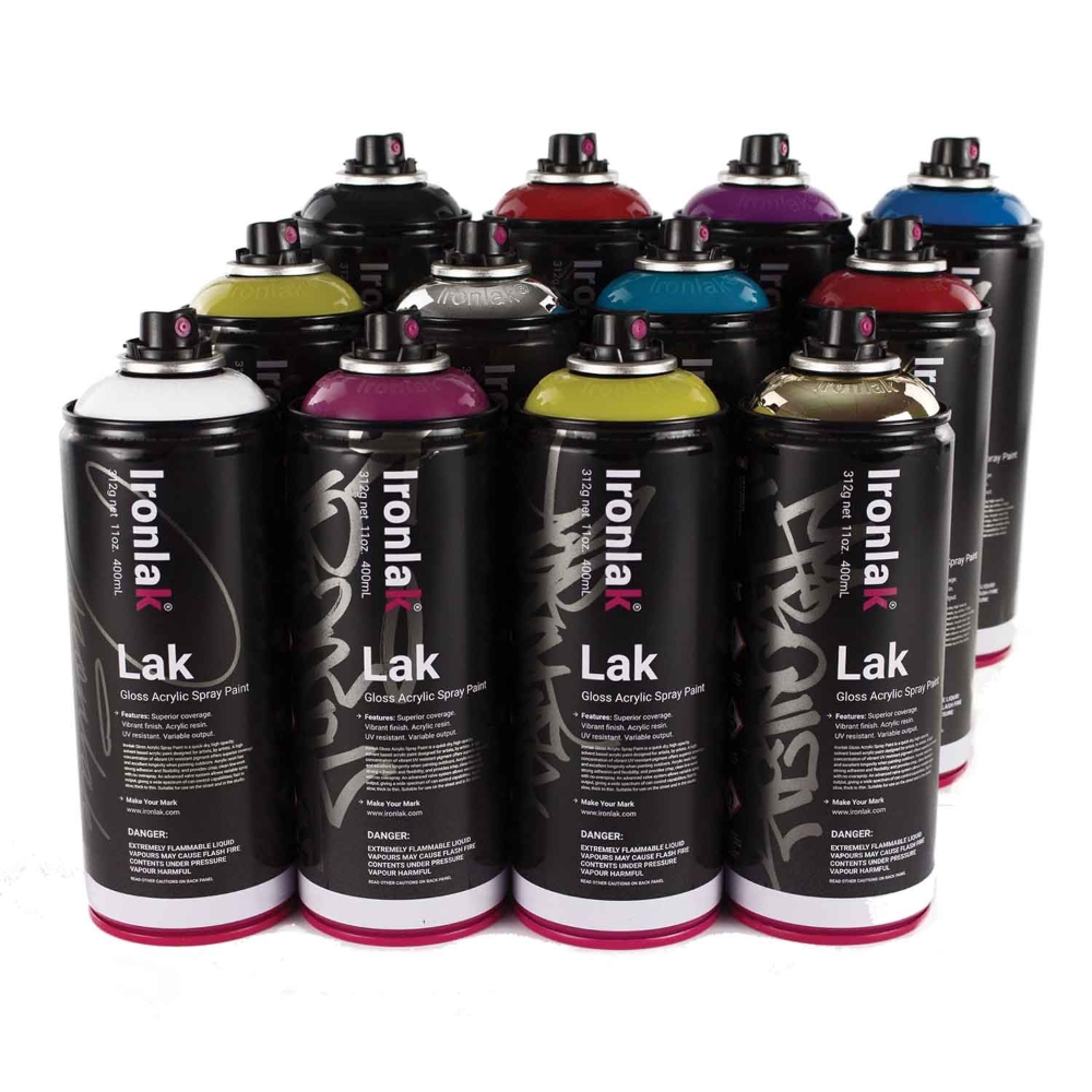 Ironlak 400ml Spraypaint Value Pack of 12 **UK MAINLAND ONLY ...